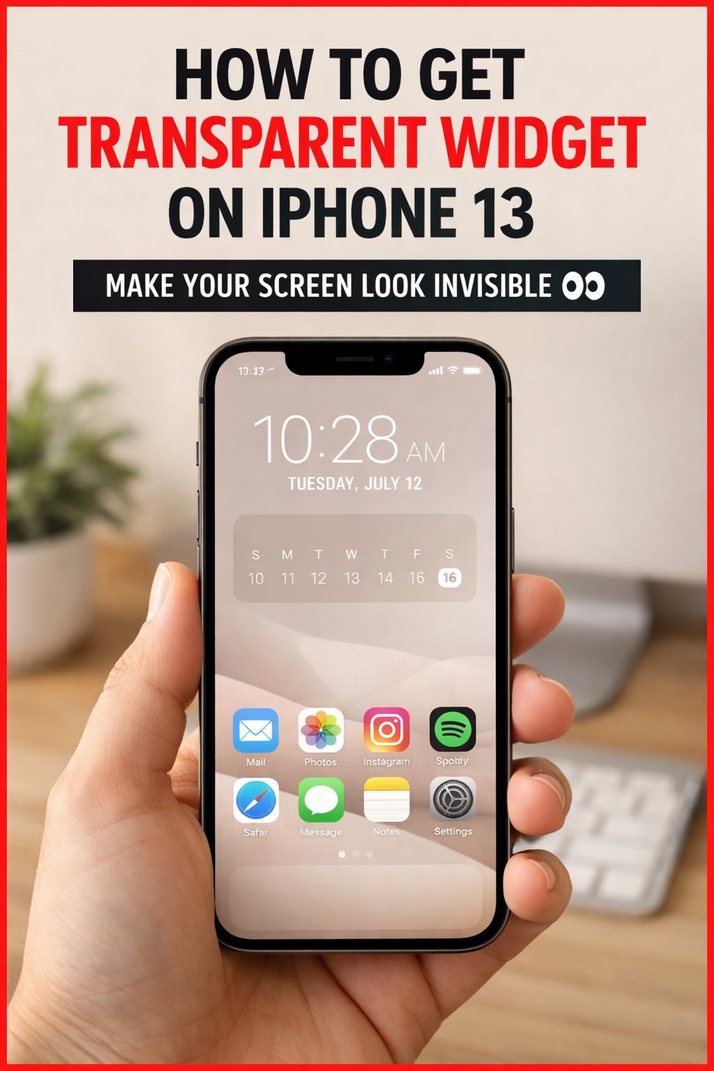 How To Get Transparent Widget On IPhone13 For Aesthetic Homescreen ...