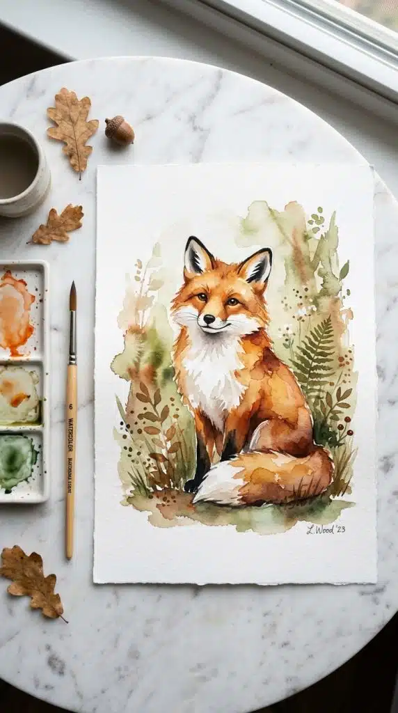 How To Paint A Watercolor Fox For Beginners (Step-by-Step Guide ...